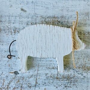 The Hearthside Collection | Accents | Rustic Wood Farm Animal Shelf ...